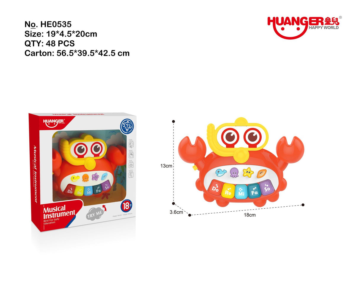 Piano Cangrejo Huanger - Juguete Musical con Luces y Sonidos Relajante– Ositos y Cia.