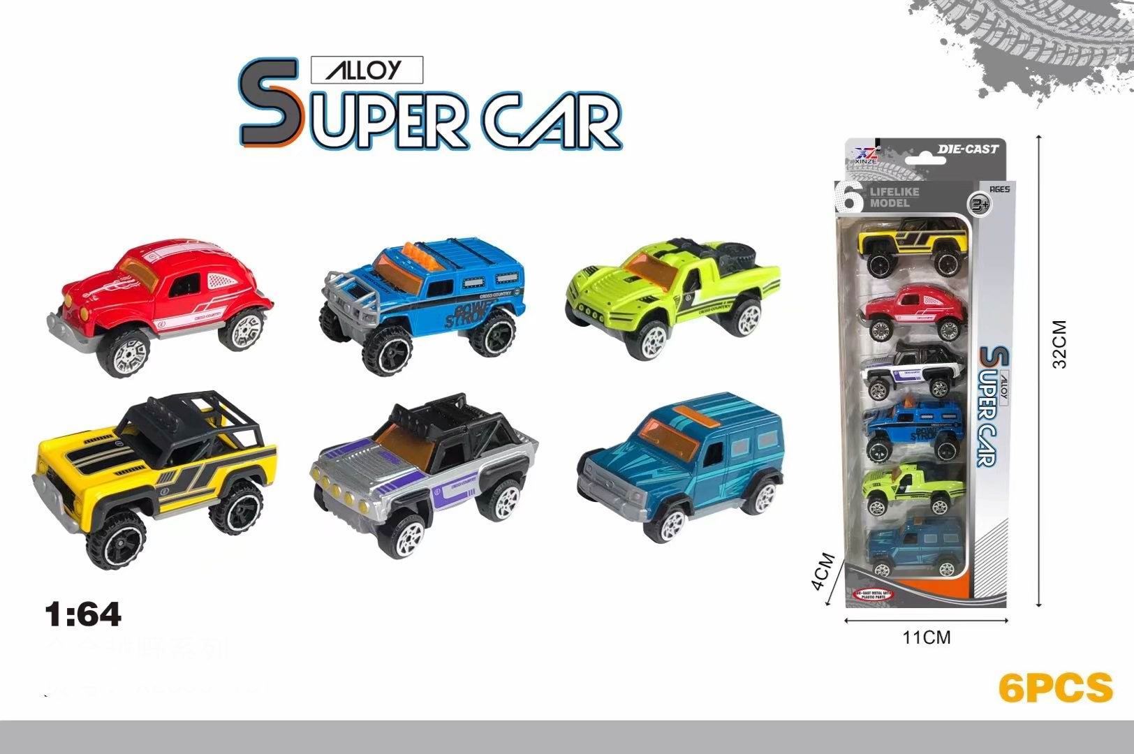 Juego de 6 Autitos Offroad – Mini Vehículos Todoterreno– Ositos y Cia.